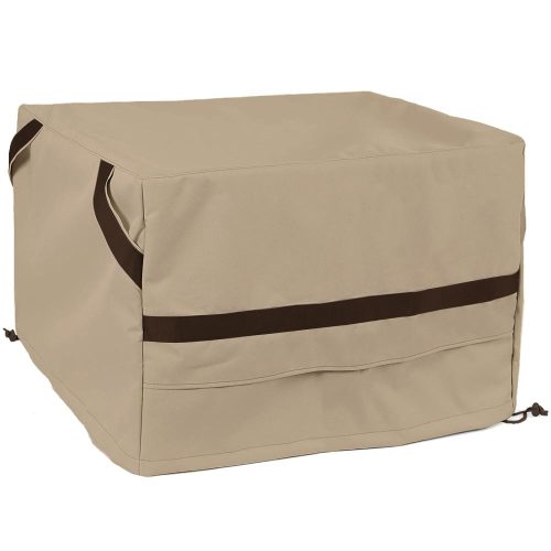 Concrete-look Outdoor Square Fire Pit Cover - Coverup Concepts